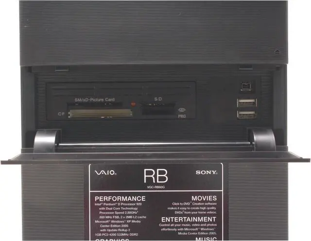 Open Box: Sony Desktop PC VAIO VGC-RB60G Intel Pentium D 920 1GB DDR ...