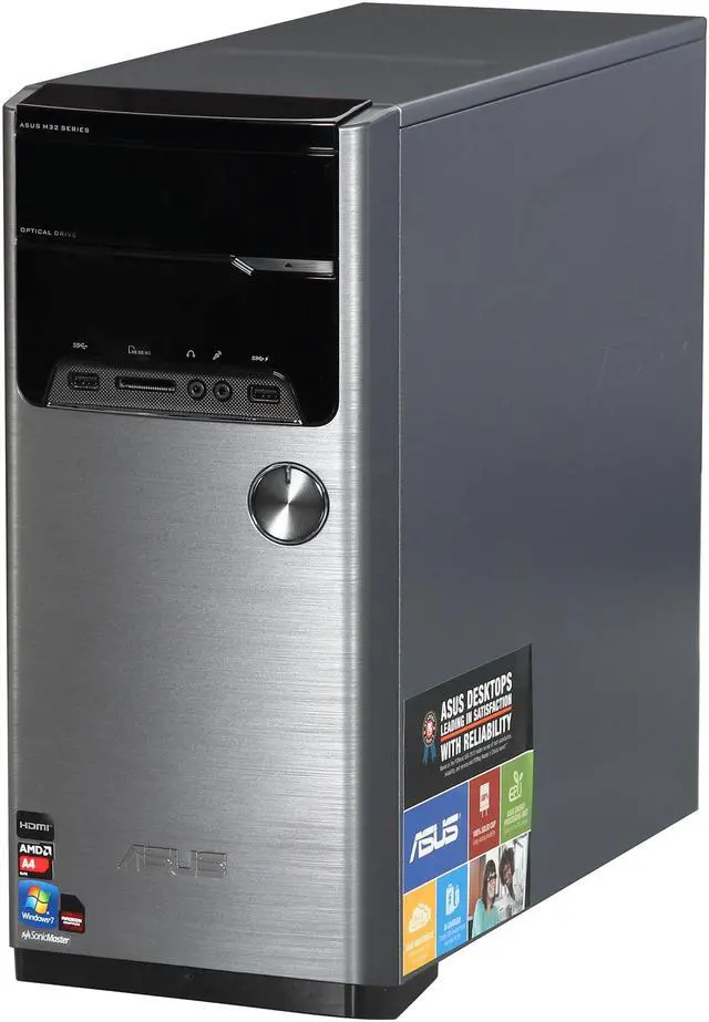Open Box: ASUS Desktop PC M32BF-US004O AMD A4-5300 4GB DDR3 1TB HDD AMD ...