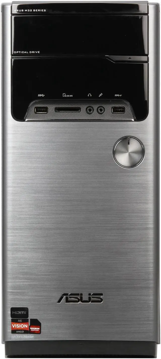 ASUS Desktop PC M32BF-US013S AMD A6-6400K 4GB DDR3 2TB HDD AMD Radeon ...
