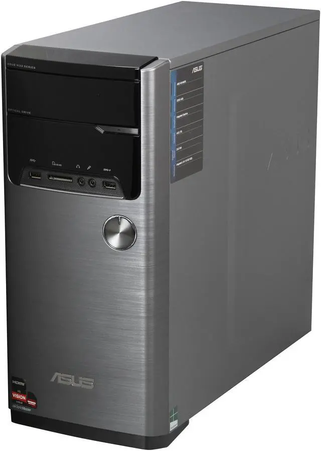 ASUS Desktop PC M32BF-US013S AMD A6-6400K 4GB DDR3 2TB HDD AMD Radeon ...