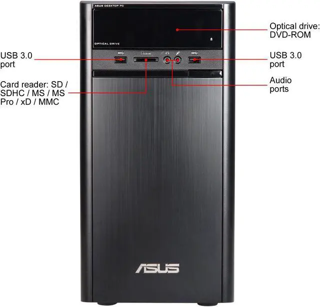 Open Box: ASUS VivoPC K31CD Desktop Computer, Intel Core i5 3.0GHz ...