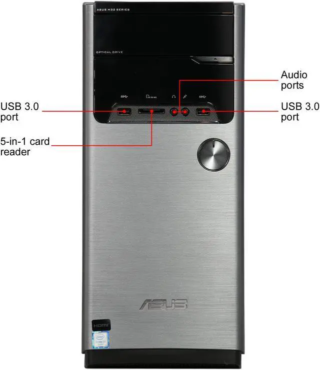 Refurbished: ASUS Desktop Computer M32CD-US010T Intel Core i7 6th Gen ...
