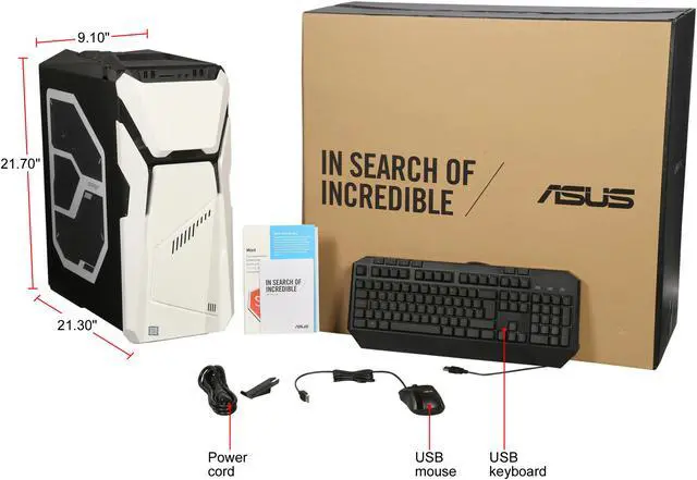 ASUS ROG STRIX GD30CI ATX Gaming Desktop, Intel Core i7-7700 Processor ...