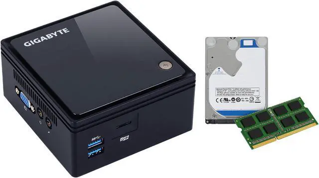 GIGABYTE BRIX GB-BACE-3150-B1-BWUP (rev. 1.0) Black Ultra Compact PC ...