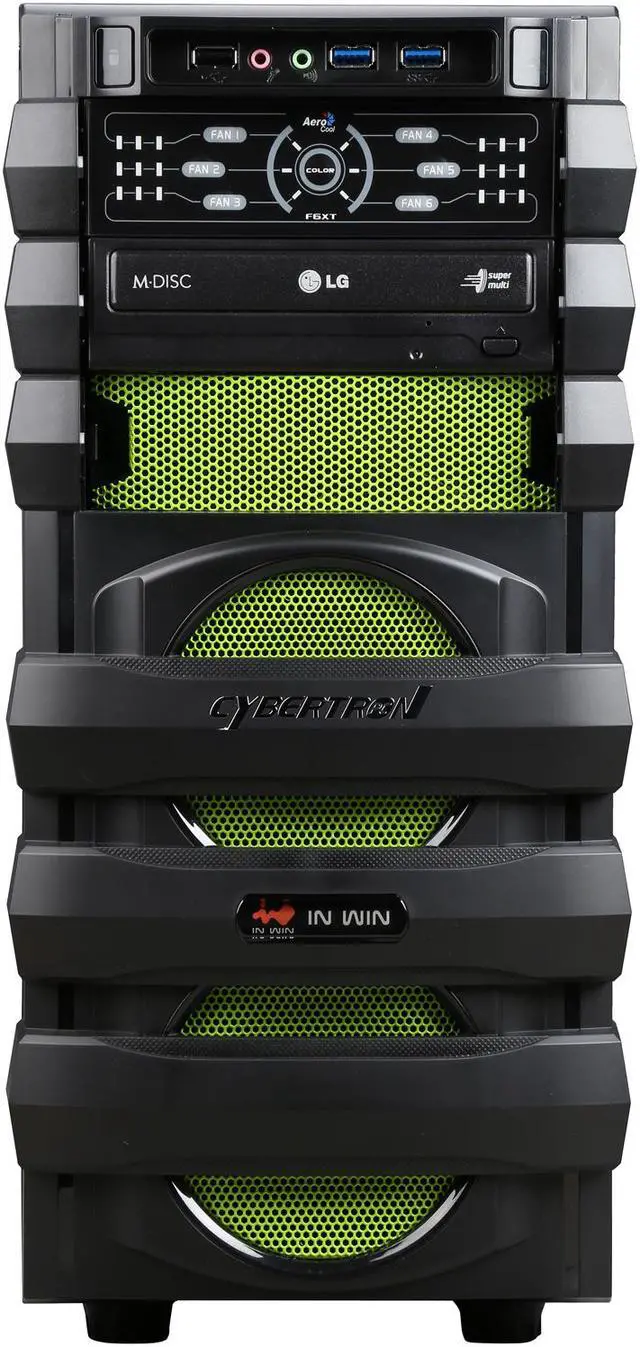 Open Box: CybertronPC Desktop PC Unleashed-R7 (Green) FX-6000 Series FX ...