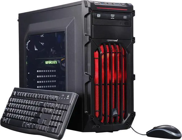 CybertronPC VR Ready Gaming Desktop Computer Palladium-1080X (Red ...