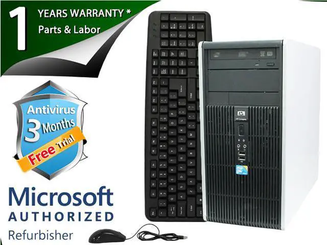 Refurbished: HP Desktop Computer DC5800 Intel Core 2 Duo E8400 4GB DDR2 ...