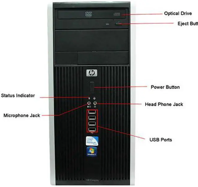 Refurbished: HP Desktop Computer 6000 Pro Intel Core 2 Duo E7500 8GB ...