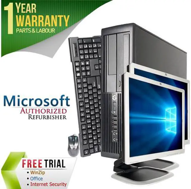 Refurbished: HP Desktop Computer Pro 4300 + Dual 19" LCD (Brand May ...