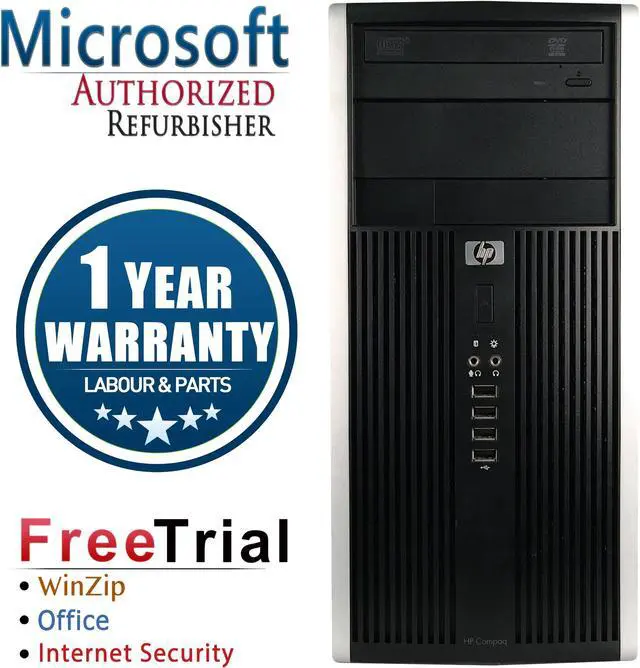 Refurbished: HP Desktop Computer 6000 Pro-Tower Intel Core 2 Duo E8400 ...