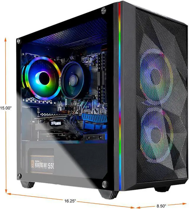 Refurbished: Skytech Chronos Mini Gaming PC Desktop - AMD Ryzen 3 3100 ...