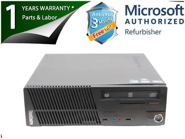 Refurbished: ThinkCentre Desktop Computer M71E 3.10GHz 4GB DDR3 250GB ...