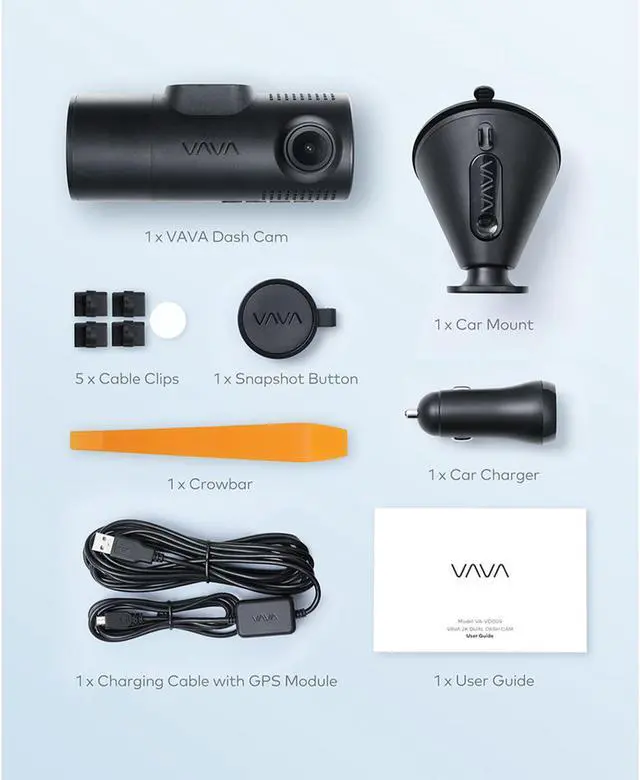 VAVA VD009 Dual Dash Cam, 2K Front 1080p Cabin 30fps Car Camera, Sony ...