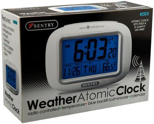 Sentry Big Screen Weather Atomic Clock ATC30 - Newegg.com