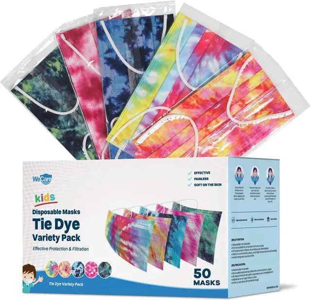 WeCare Disposable Face Mask, 3-Ply with Ear Loop (50 Individually ...