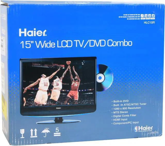 Haier HLC15R 15" 720p LCD HDTV With Built-In DVD Player - Newegg.com