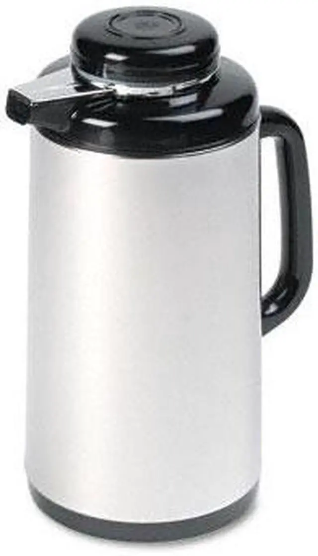 Hormel Vacuum Glass Lined Mirror Finish Stainless Steel Carafe, 1-Liter ...