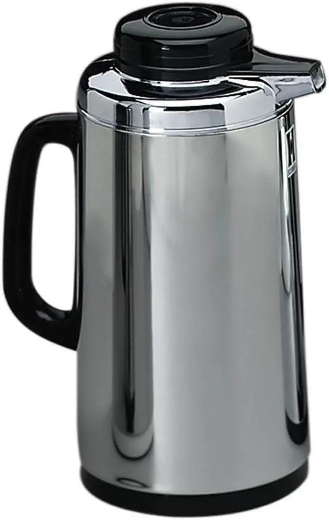 Hormel Vacuum Glass Lined Mirror Finish Stainless Steel Carafe, 1-Liter ...