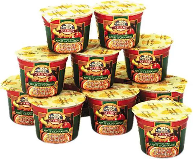 Office Snax 02153 Single Serve Instant Oatmeal, Apple-Cinnamon, 1.9 oz ...