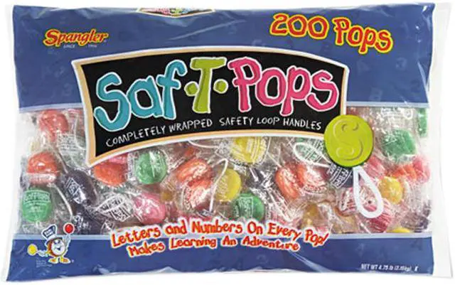 Spangler 182 Saf-T-Pops, Assorted Flavors, Individually Wrapped, 200 ...