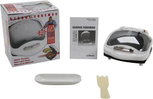 George Foreman Champ Grill with Bun Warmer GR10ABW White - Newegg.com