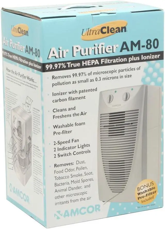 Amcor AM-80 True HEPA Filtration plus Ionizer - Newegg.com
