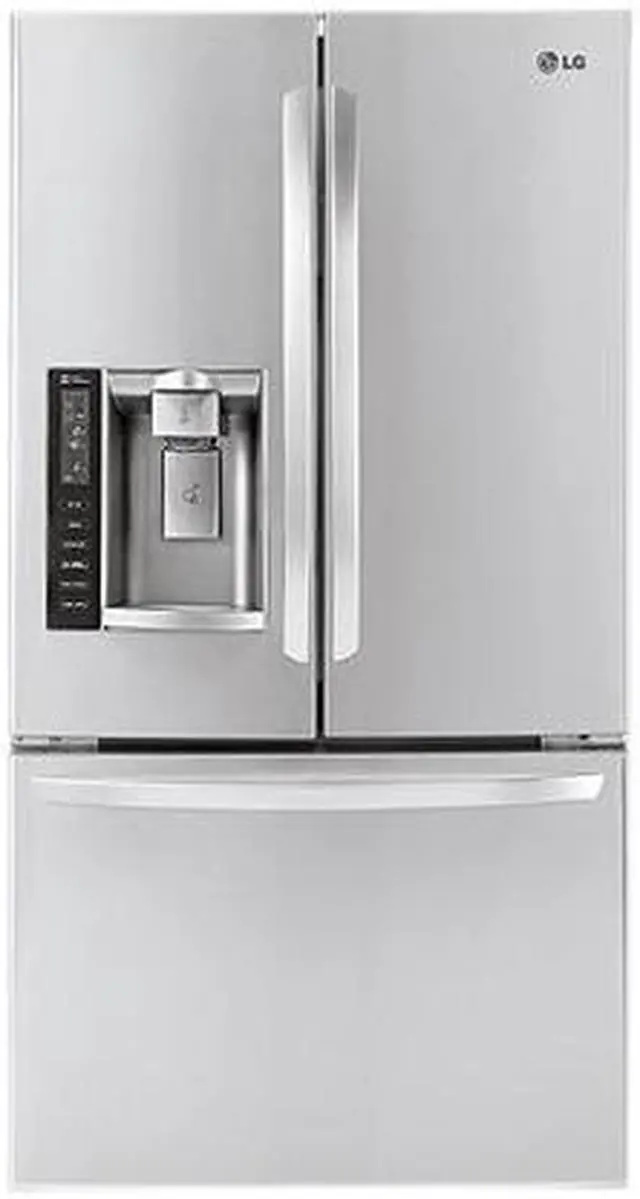 LG 20.5 cu. ft. 3-Door French Door Refrigerator with Ice and Water ...