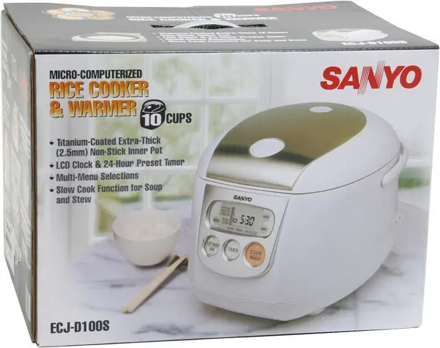 SANYO ECJ-D100S 10-Cup Micom Rice Cooker & Steamer - Newegg.com