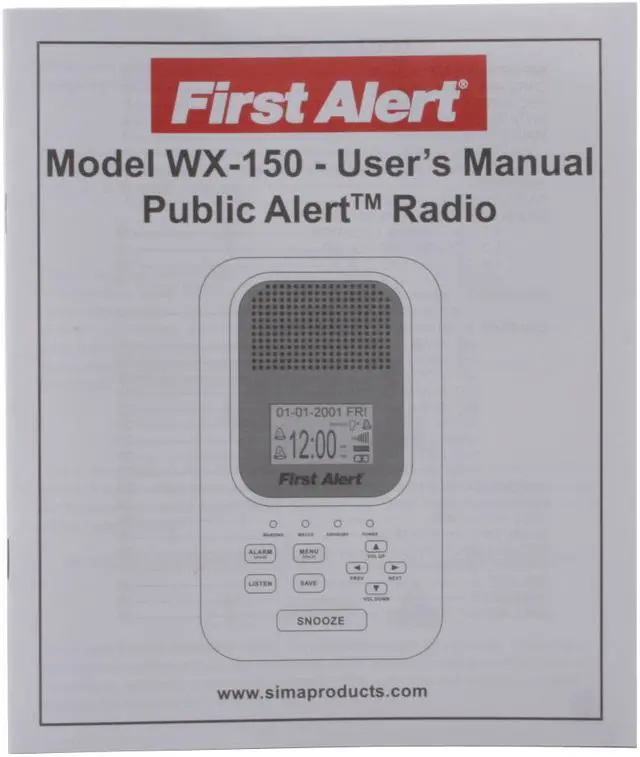 Sima WX150 NOAA Public Alert Radio with S.A.M.E. - Newegg.com