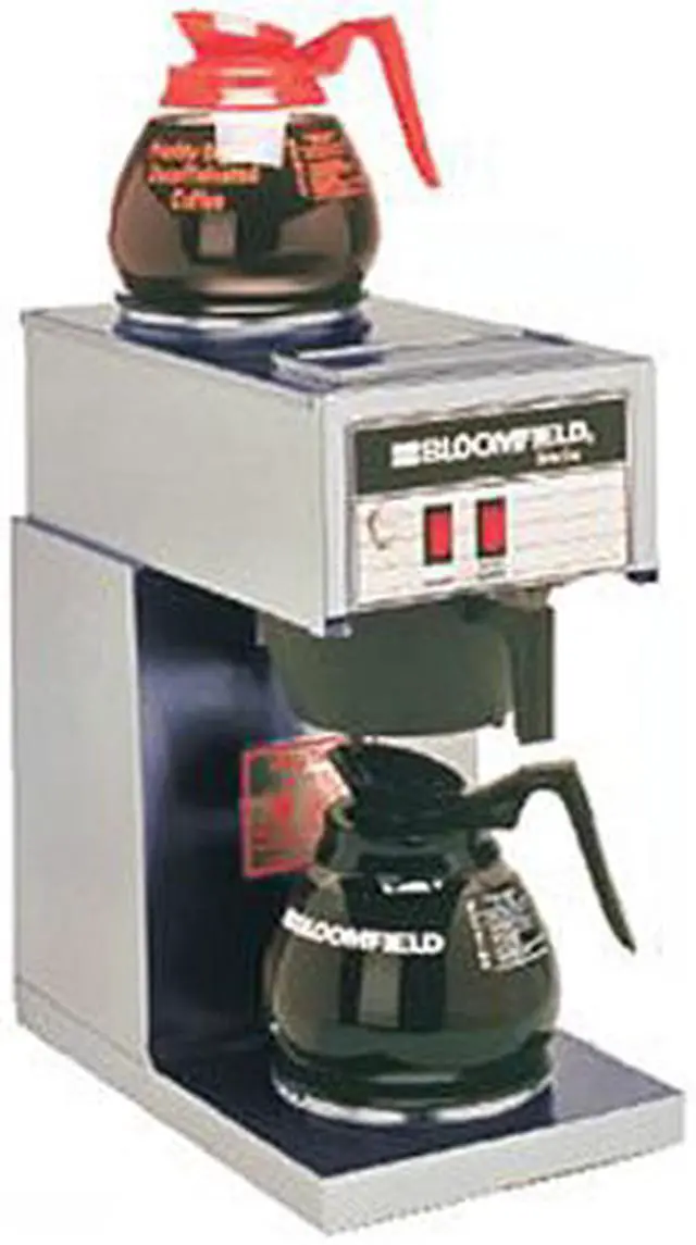 Bloomfield 8543-D2 Black/Steel Koffee King Two Warmer Coffee Brewer ...