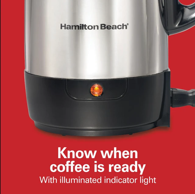 Hamilton Beach 40616R 12-Cup Percolator with Cool-Touch Handle ...