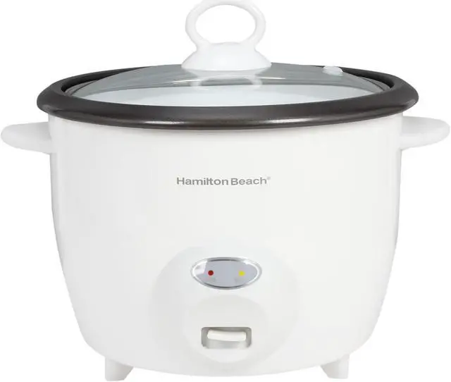 Hamilton Beach 37532 White 10 Cups (Uncooked)/20 Cups (Cooked) Rice ...