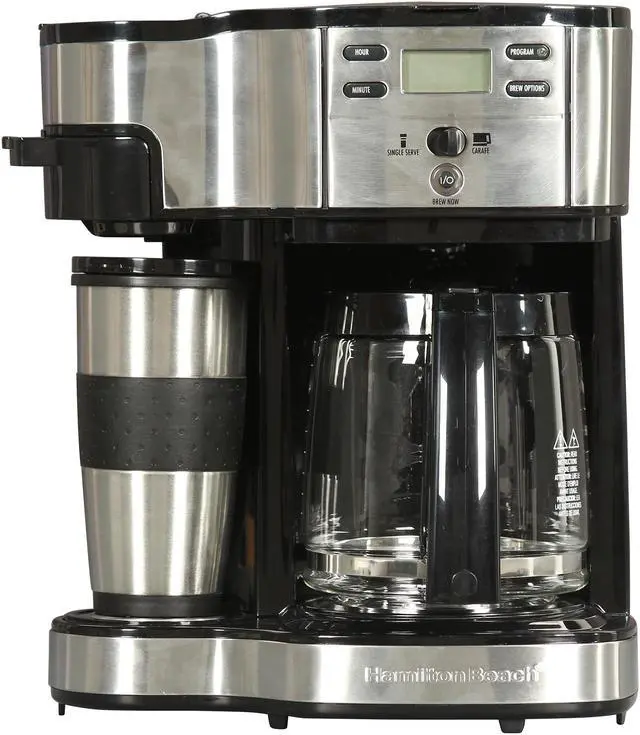 Hamilton Beach 49980Z 2 Way Single Serve or 12 Cup Programmable Coffee ...