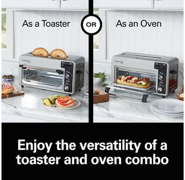 Hamilton Beach 22723 Black Toastation 2 Slice Toaster and Countertop ...