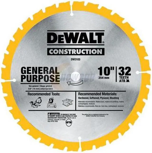 DEWALT Series 20 12" 32T General Purpose Saw Blade - Newegg.com