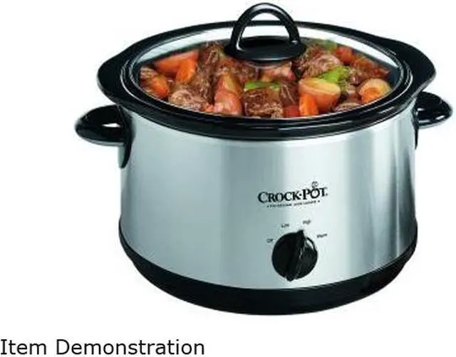 CROCK-POT SCR-500SS Stainless Steel 5-Quart Round Manual Stainless ...