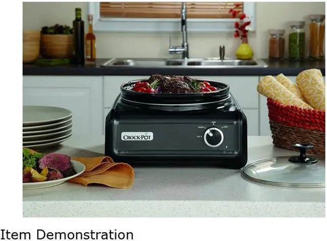 CROCK-POT SCCPMD3-CH Metallic Charcoal Hook Up Connectable Entertaining ...