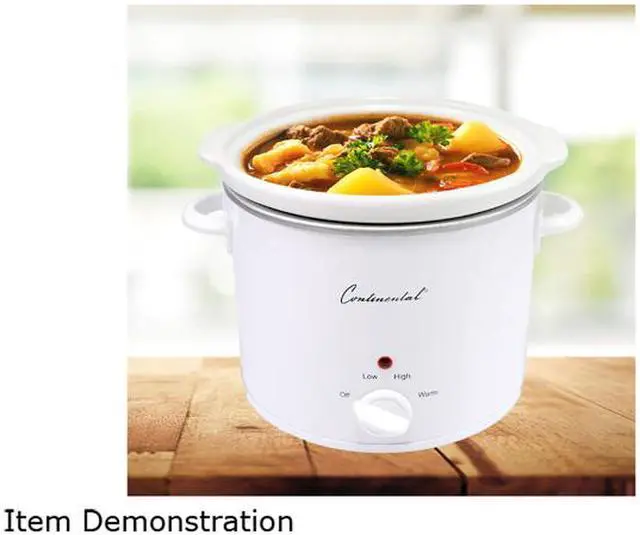 Continental Electric 4 Qt. Round Slow Cooker, White CE33241 - Newegg.com