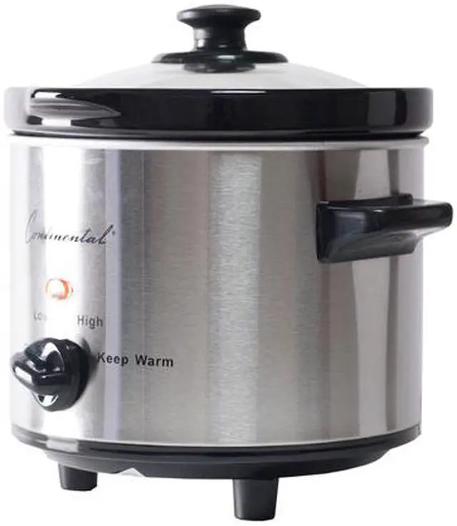 Continental Electric 2 Quart Slow Cooker, Stainless Steel CP43729 ...