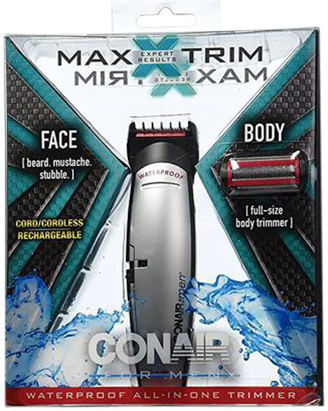 CONAIR FBT1 Conair Max Trim All-in-one Cord/Cordless Rechargeable Face ...