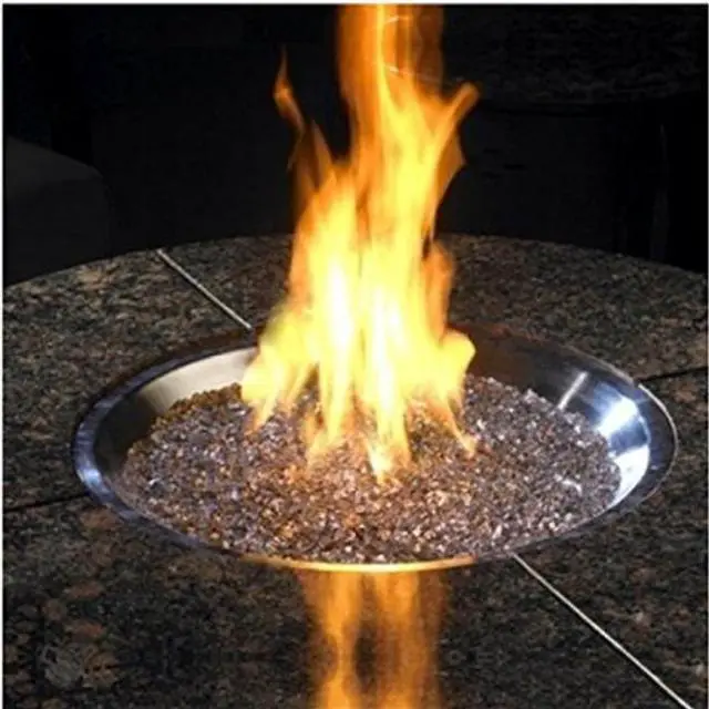 Outdoor Greatroom CF-20-LP-DIY 20" Round Crystal Fire Stainless Steel ...