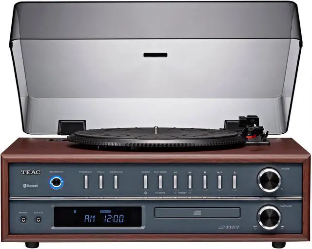 Teac Portable Turntable Stereo System with CD, Radio, & Bluetooth ...