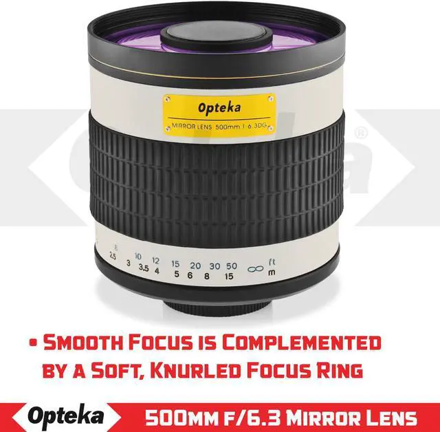 Opteka 500mm f/6.3 (with 2x- 1000mm) Telephoto Mirror Lens for Samsung ...