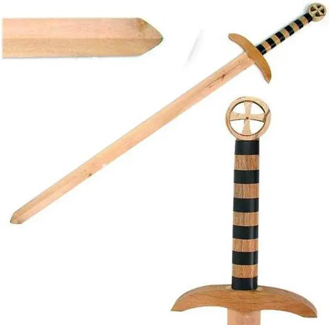 47 Inch Wooden Medieval Crusader Practice Waster Sword - Newegg.com