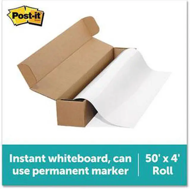 3M Post-it Flex Write Surface 50ft x 4ft White Dry Erase Whiteboard ...