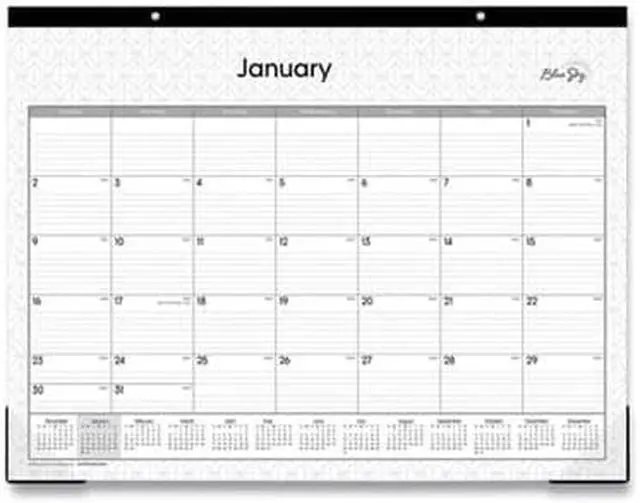 2023 Blue Sky Enterprise 22"" x 17"" Monthly Desk Pad Calendar White ...