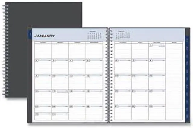 2025 Blue Sky Monthly Planning Calendar, 8" x 10", Passages Charcoal ...