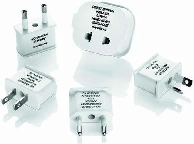 Travel Smart Polarized Adapter Plug 5pc Set - 250 V AC / 10 A, 12 A ...