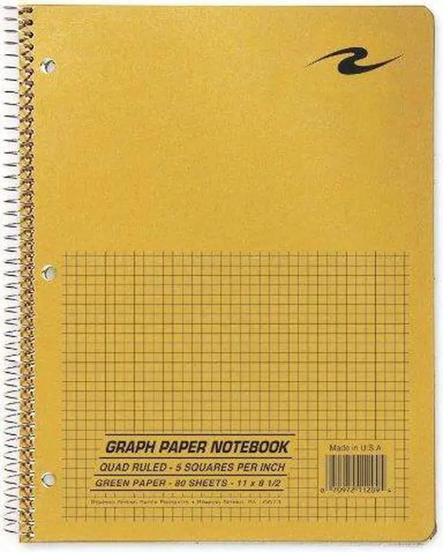 Roaring Spring Quad Notebook Wirebound 5x5 Quad 3HP 11"x8-1/2" 80 Sh ...