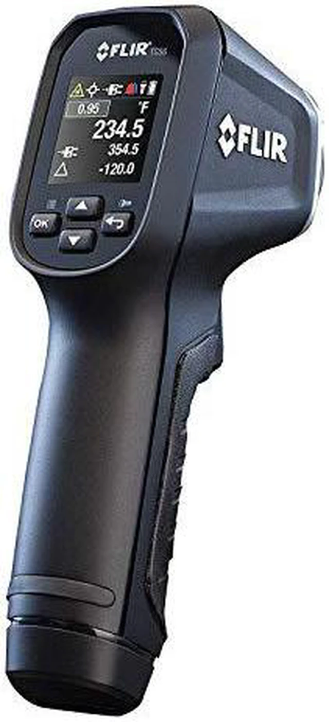 FLIR TG56 Infrared Thermometer, LCD, -22 Degrees to 1202 Degrees F ...